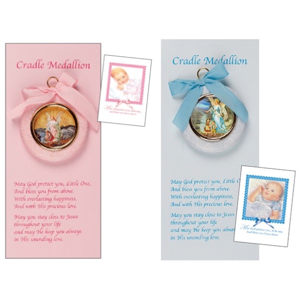 Assorted Color Baby Cradle Set – Plastic Medallion & Card – Carlo ...