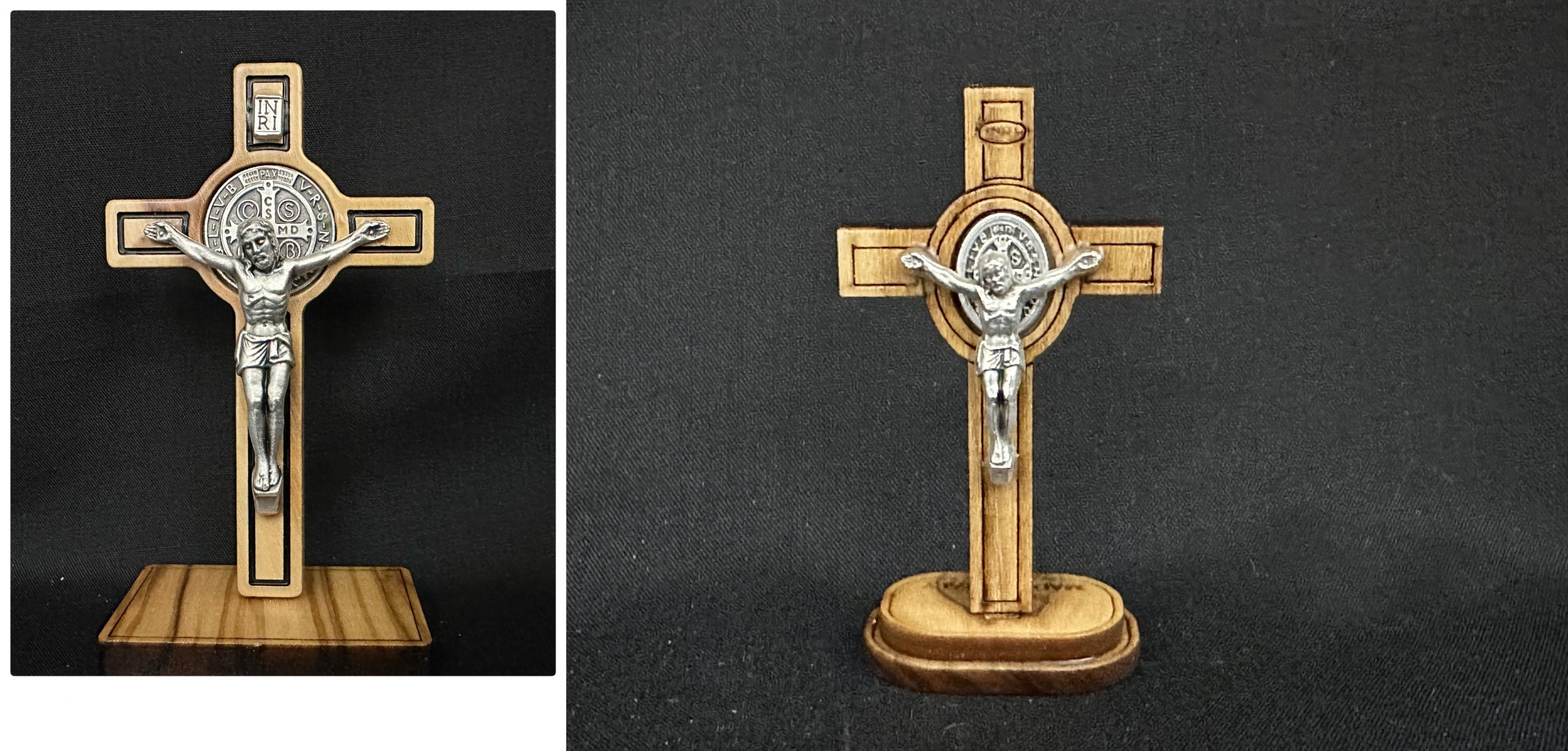 Olive Wood Saint Benedict Crucifix – Carlo Catholic Services Ltd